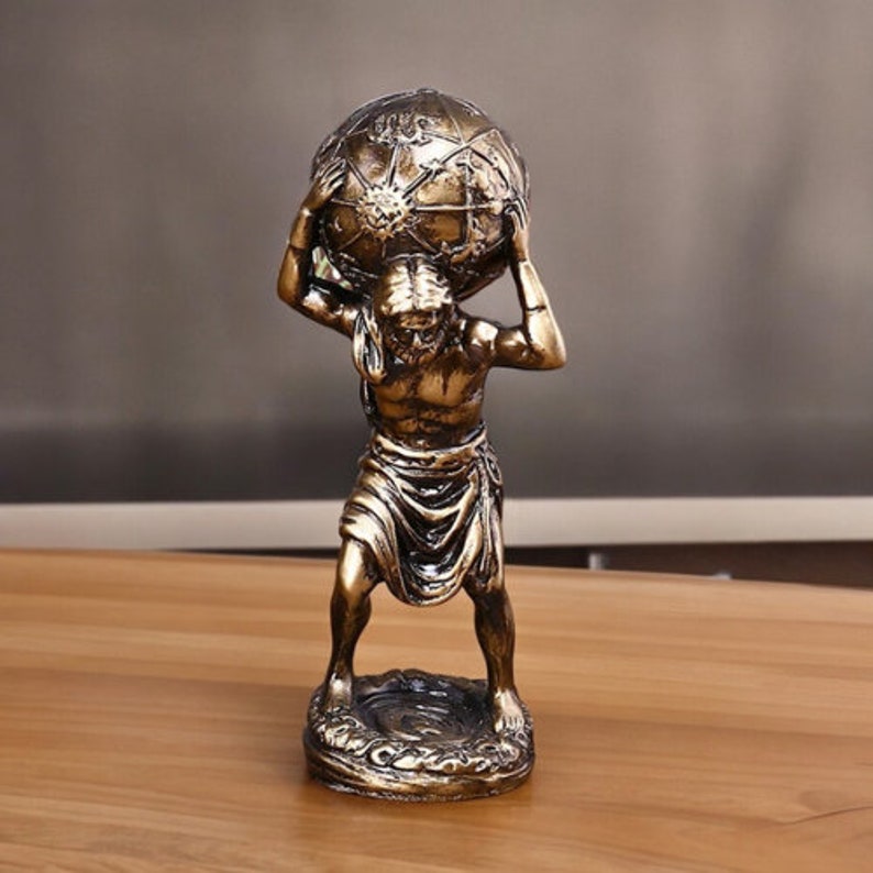Mini Atlas Statue, Ancient Greek Titan Atlas, Atlas Statue, Greek God ...