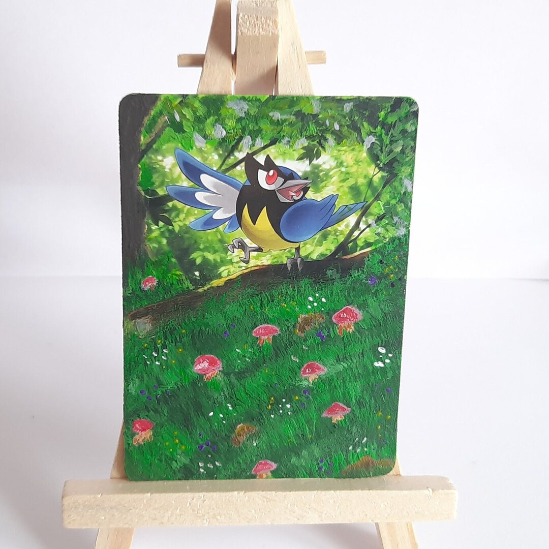 Hand Painted Pokemon Rookidee Card - Etsy