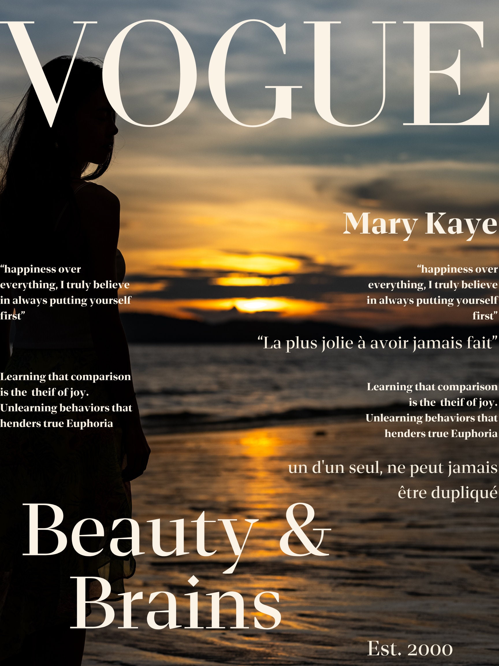 Editable Magazine Design Template for Graduations, Birthdays, Weddings ...