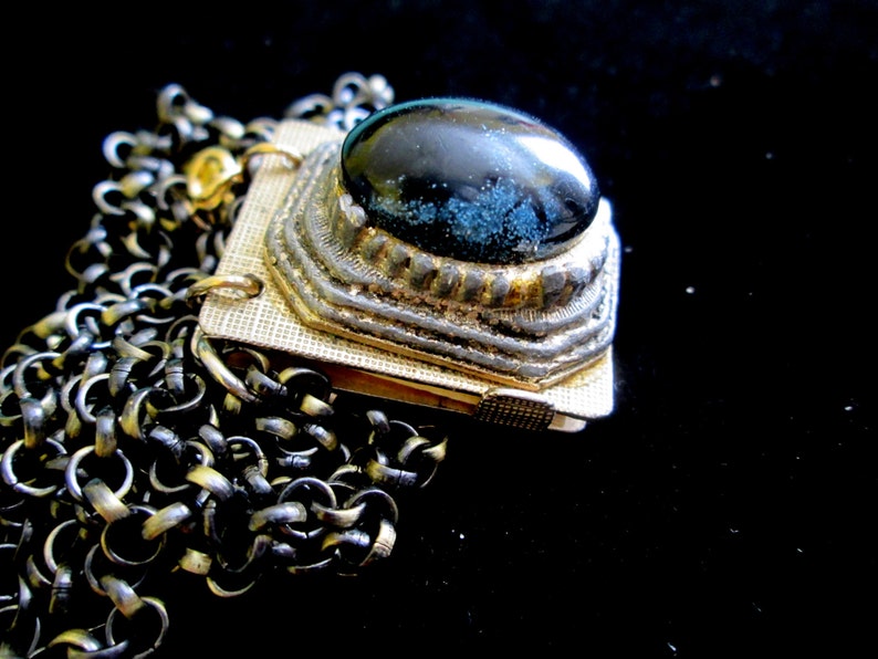 Vintage Folk Art Notebook Necklace, Pad of Paper, Locket, Notes, Love ...