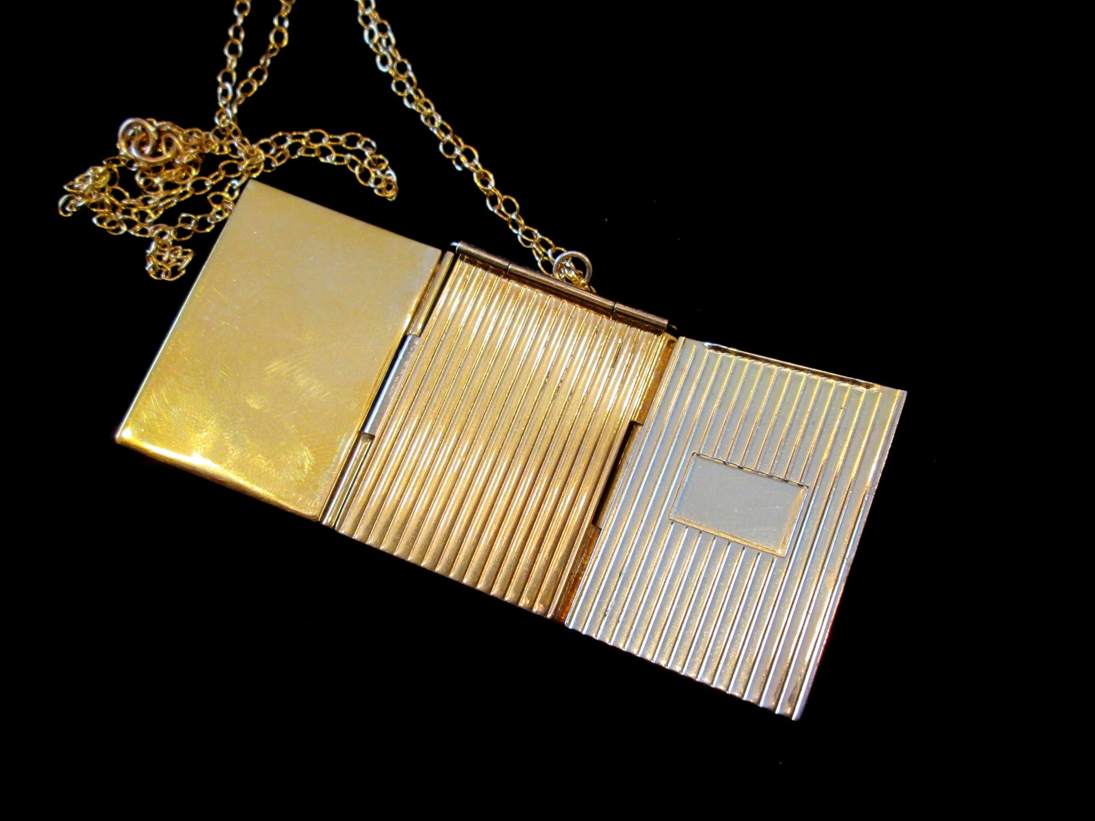 3 Picture Coro Envelope Locket Necklace Unisex Man Woman | Etsy