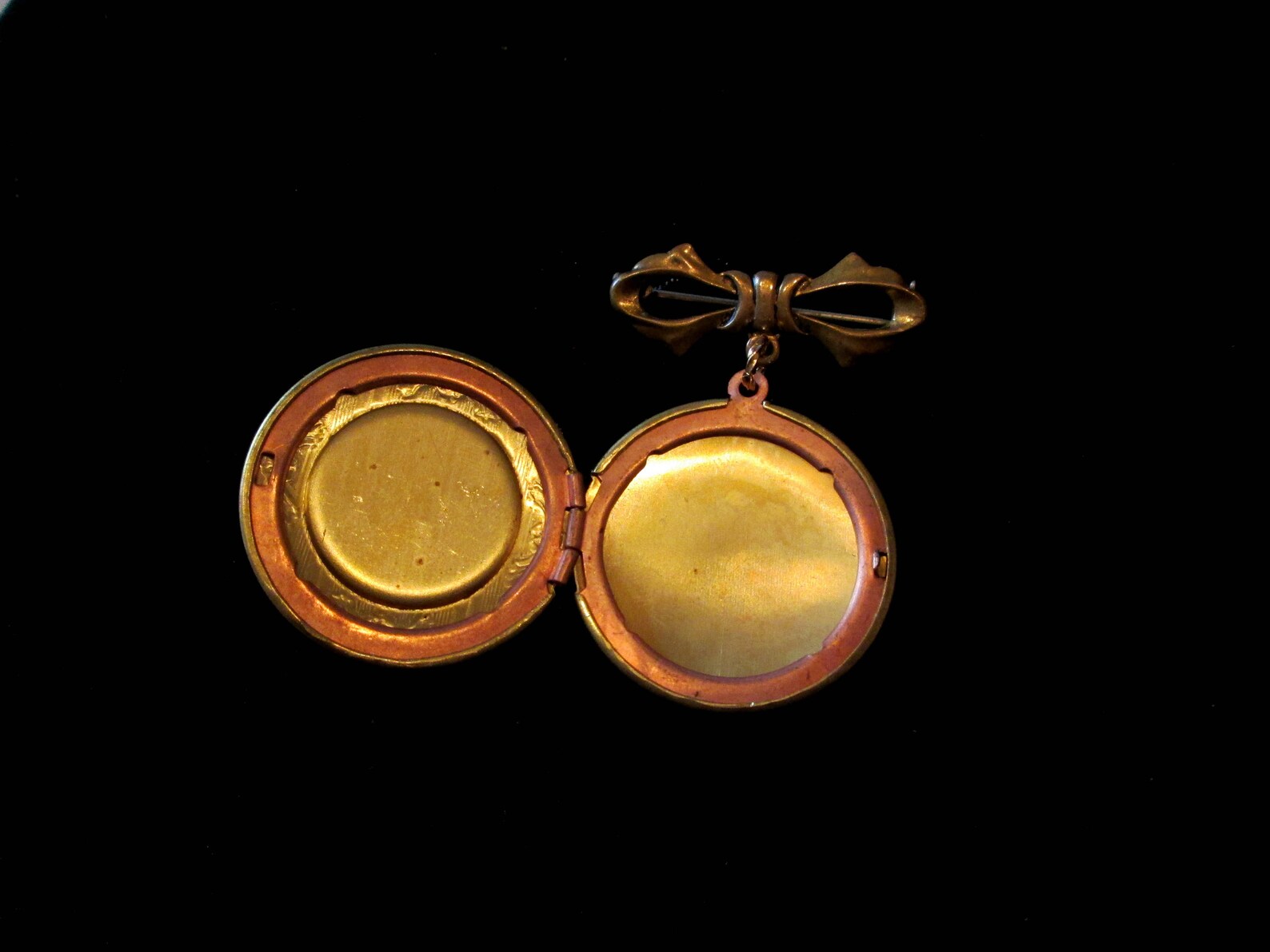 The Jonquil Daffodil, Vintage Locket Brooch, Double Locket, Yellow ...