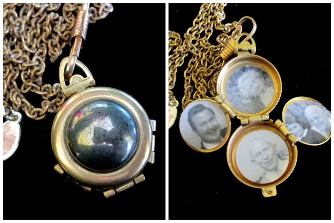 Vintage Pyrite Four Picture Locket Fool's Gold - Etsy