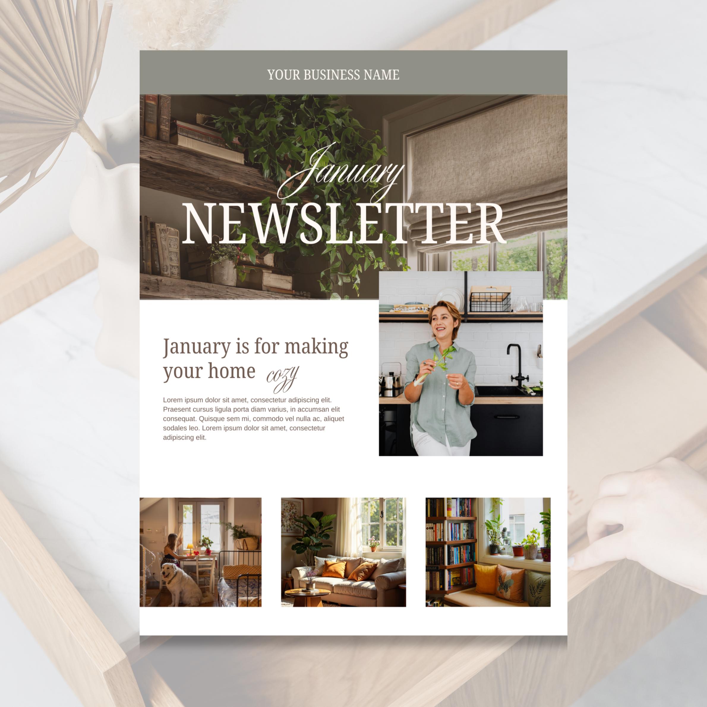January Newsletter | Canva Template (digital Download) - Etsy