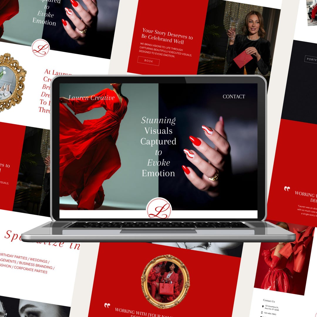 Luxury Photographer Canva Website Template | Canva Landing Page ...