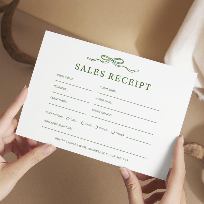 Christmas Receipt Template | Editable Canva Form - Etsy