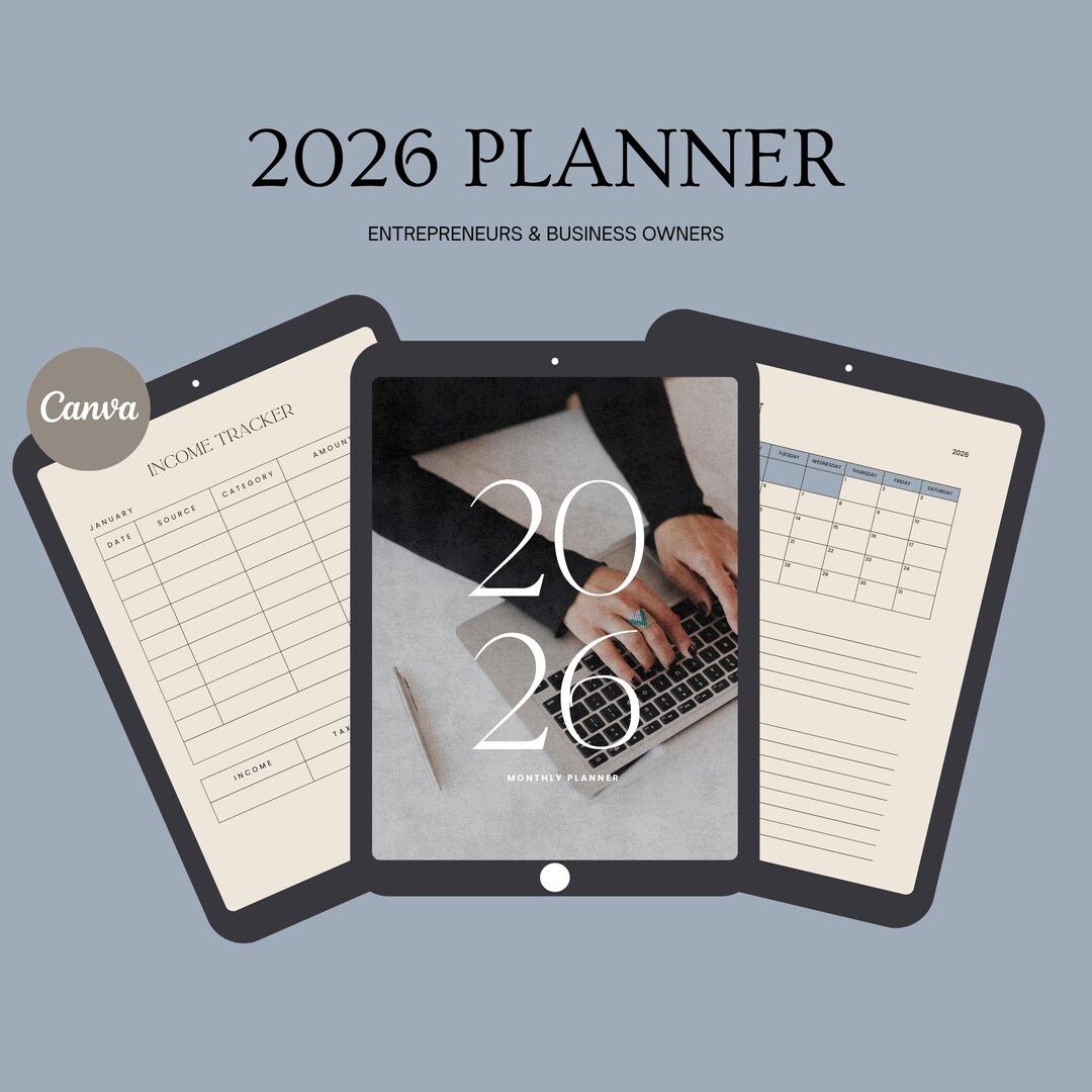 2026 Digital Planner | Business Owners and Entrepreneurs | Hyperlinked ...
