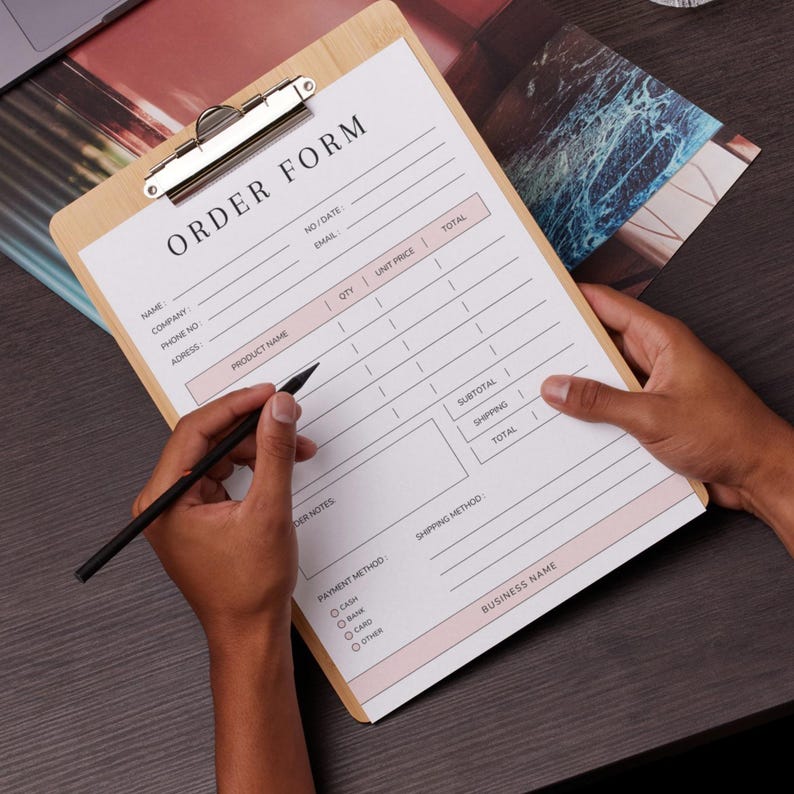 Editable Order Form Template | Bonus Included | Canva Template - Etsy