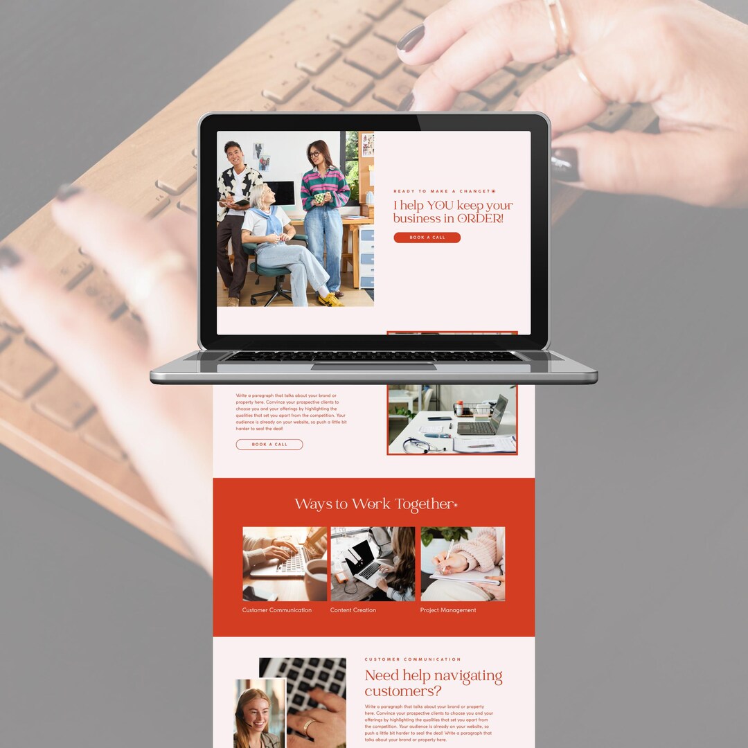 Virtual Assistant Landing Page Canva Website Template - Etsy