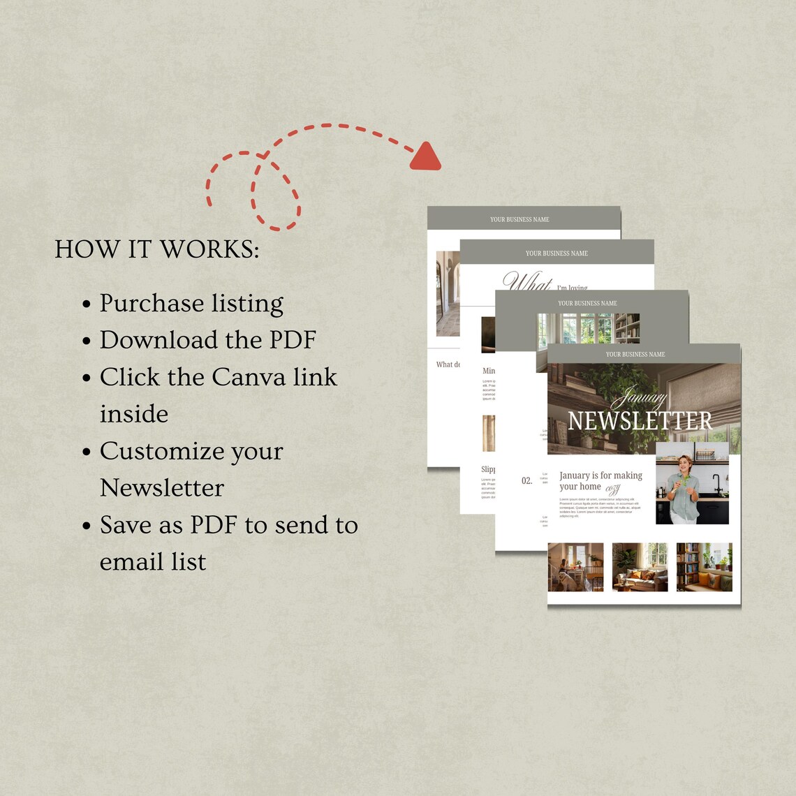 January Newsletter | Canva Template (digital Download) - Etsy