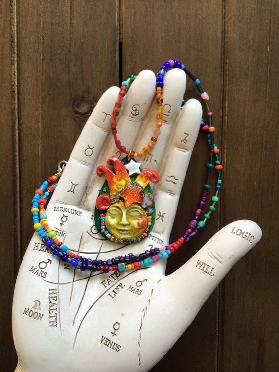 The Sun Jester Pendant by Bluemoose ART - Etsy