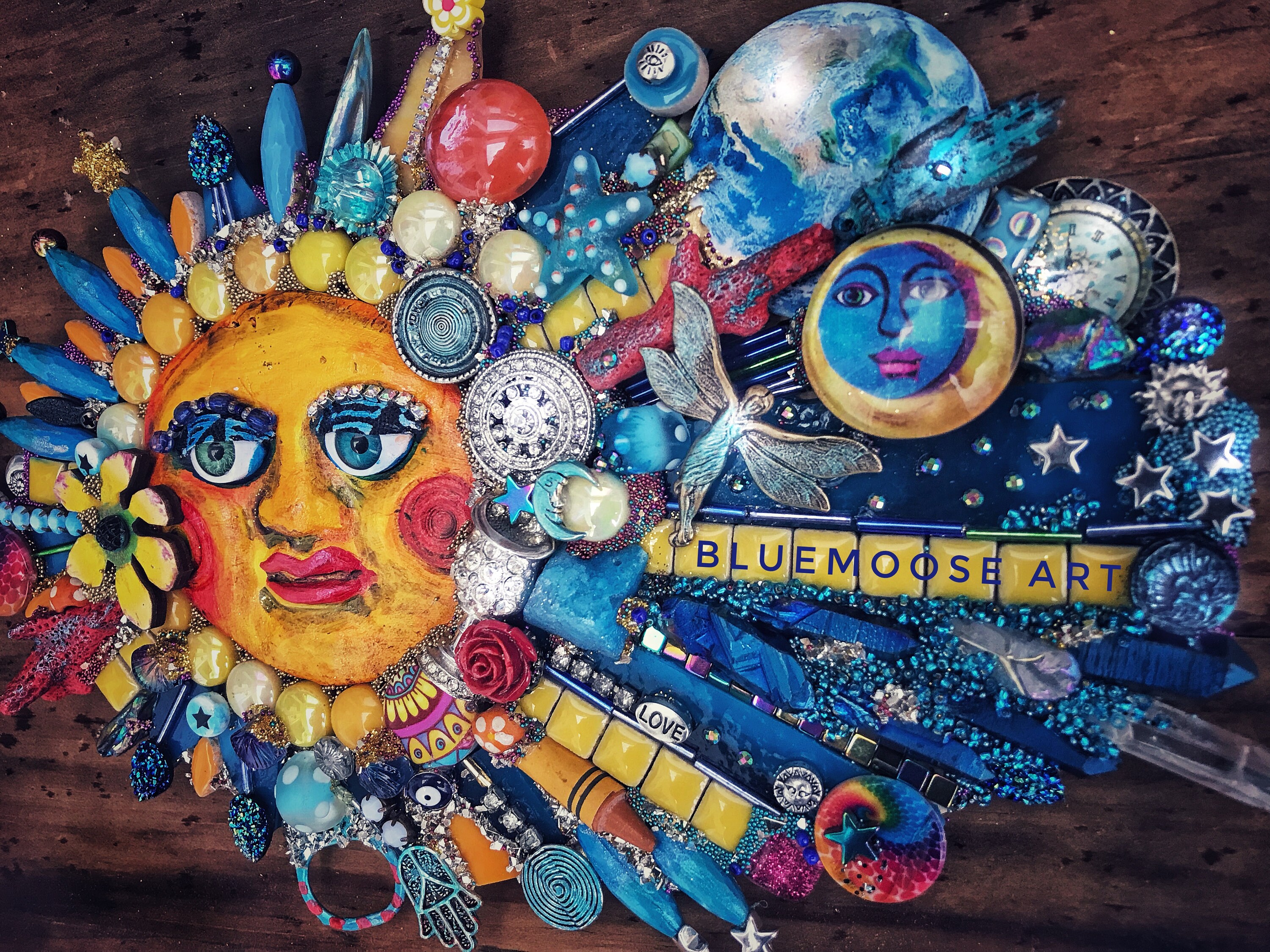 The Fantastic Bead Mosaics Sun Series A Toast to the Sun Moon - Etsy