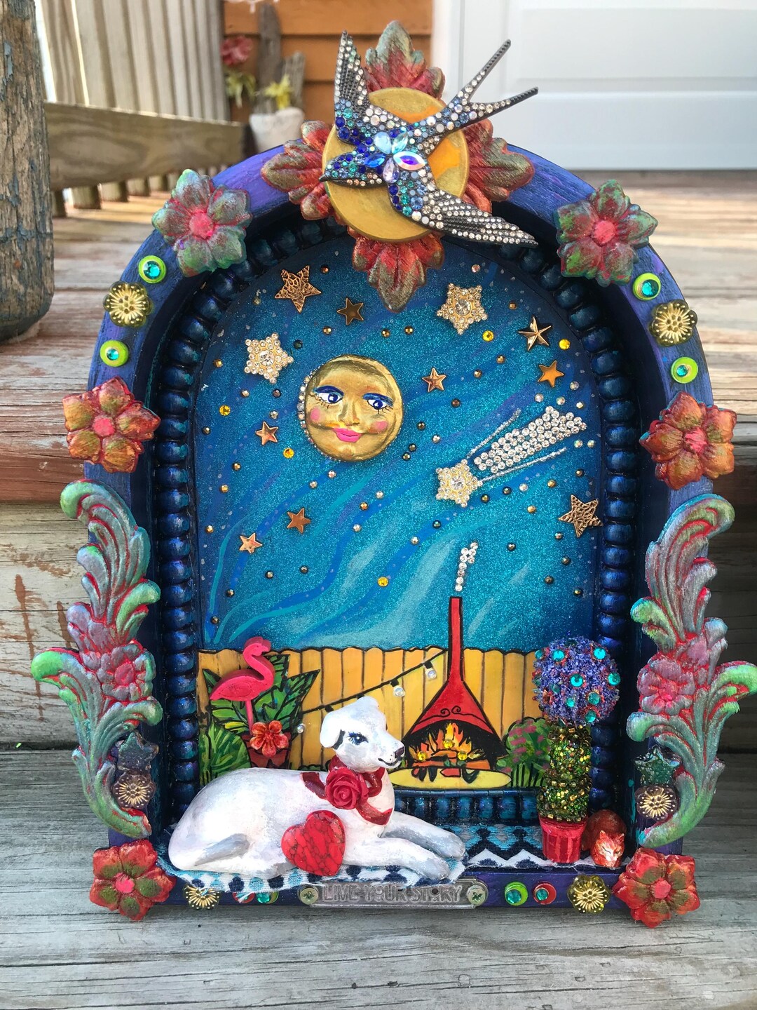 Dog Diorama Shadowbox Art by Bluemoose Art Live Your Story - Etsy