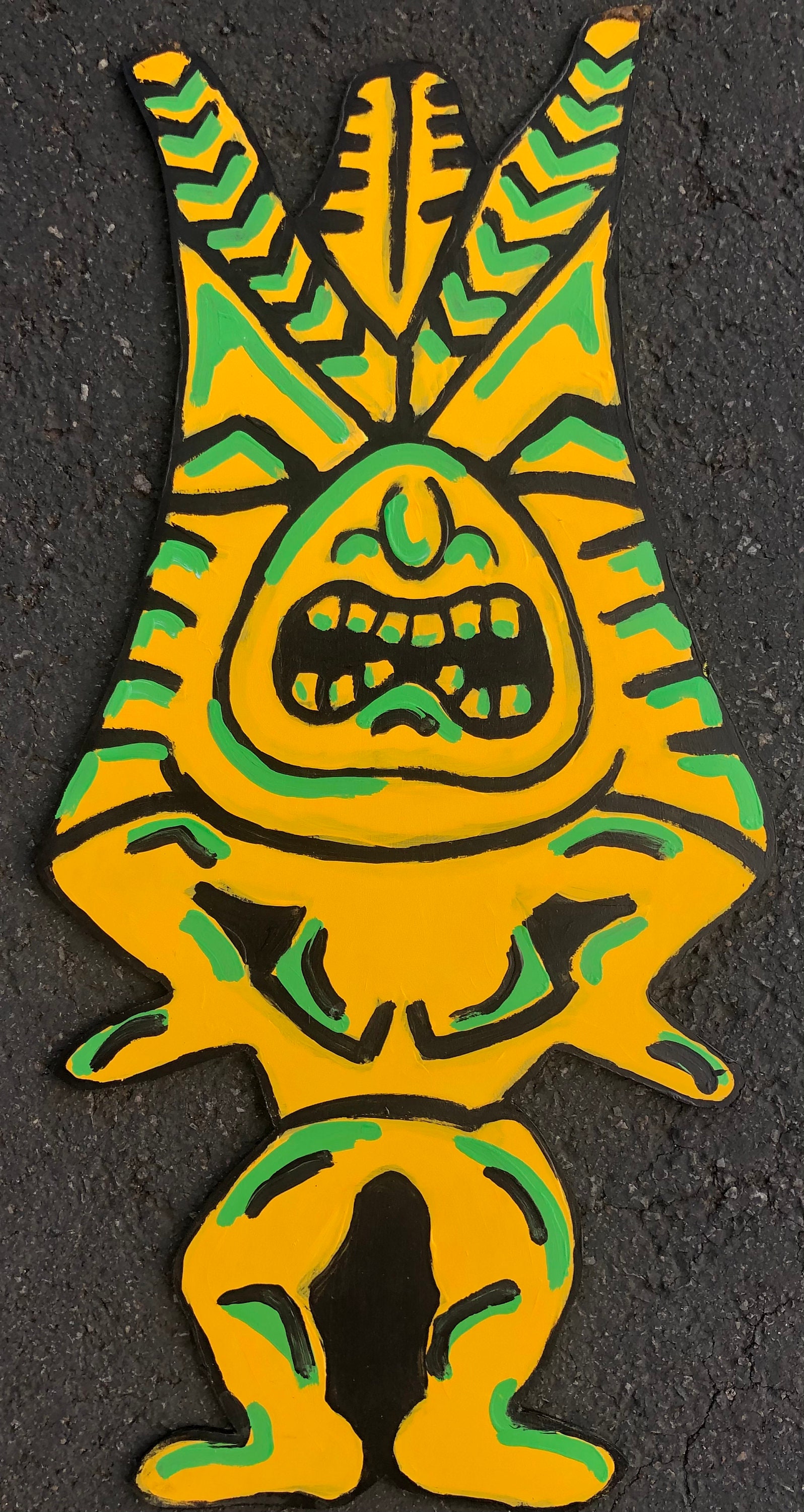 Kane the Tiki god of Light and Life Painting cut out wood | Etsy
