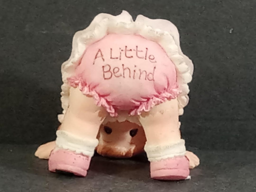 Enesco A Little Behind Girl Bending Over Touching Her Toes Figurine - Etsy