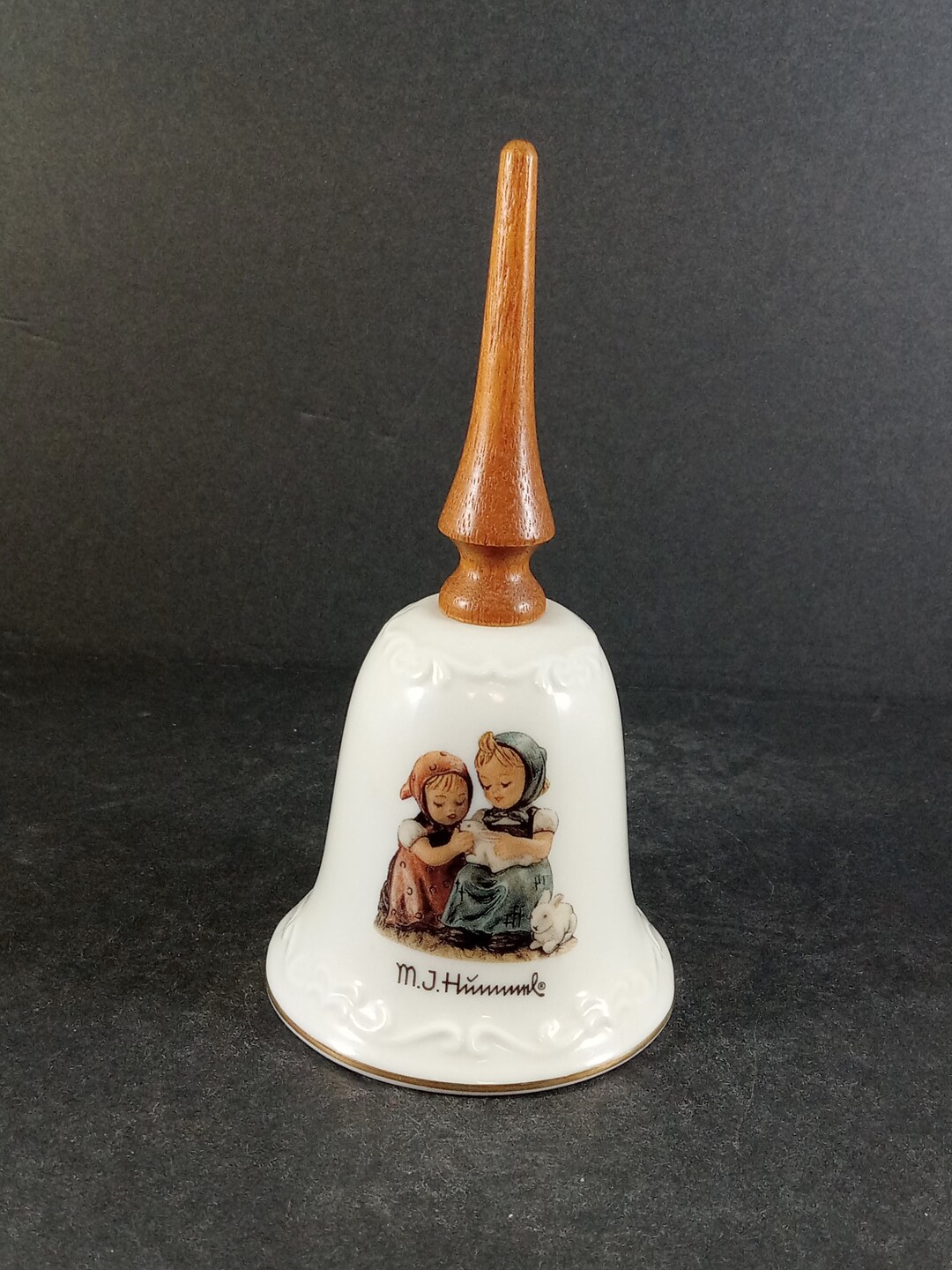 Goebel M.J. Hummel Porcelain Bell With Wooden Handle. easter Time - Etsy