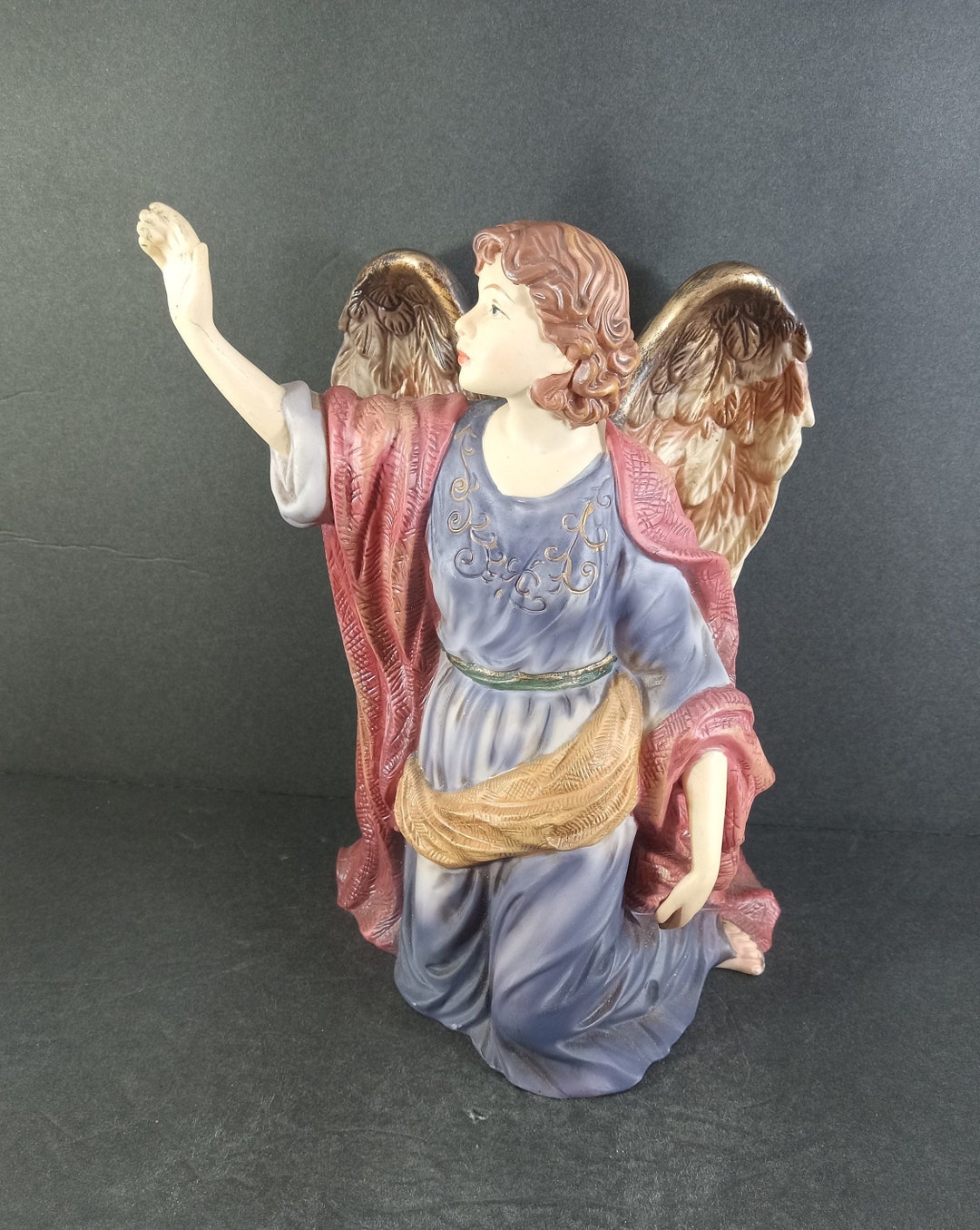 Vintage O'well Porcelain Kneeling Angel Figurine - Etsy