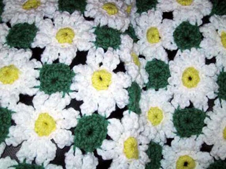 Baby Daisy Delight - Hand Made Crocheted Afghan - BRAND NEW - Etsy