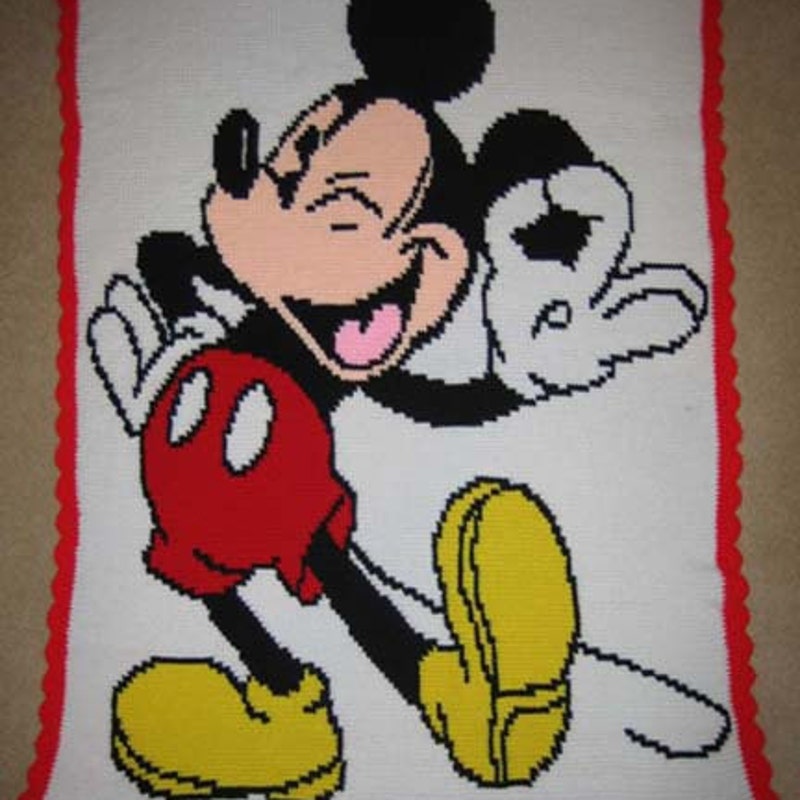 Mickey Mouse Granny Square - Etsy