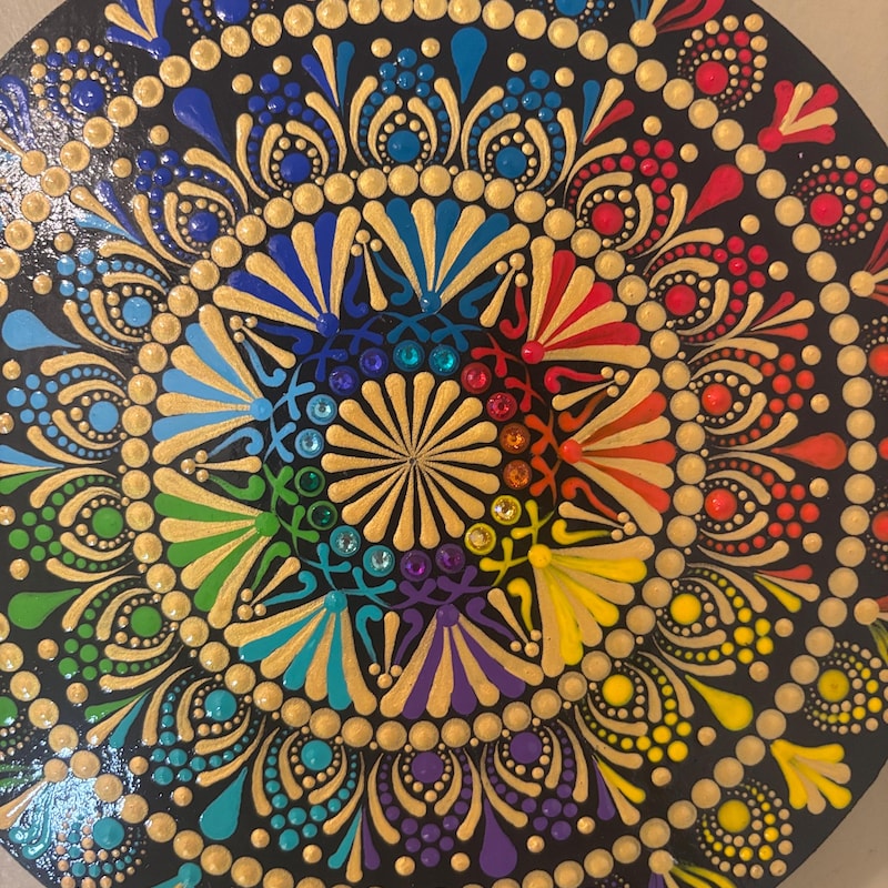 20 Cm Mandala Dot Art - Etsy