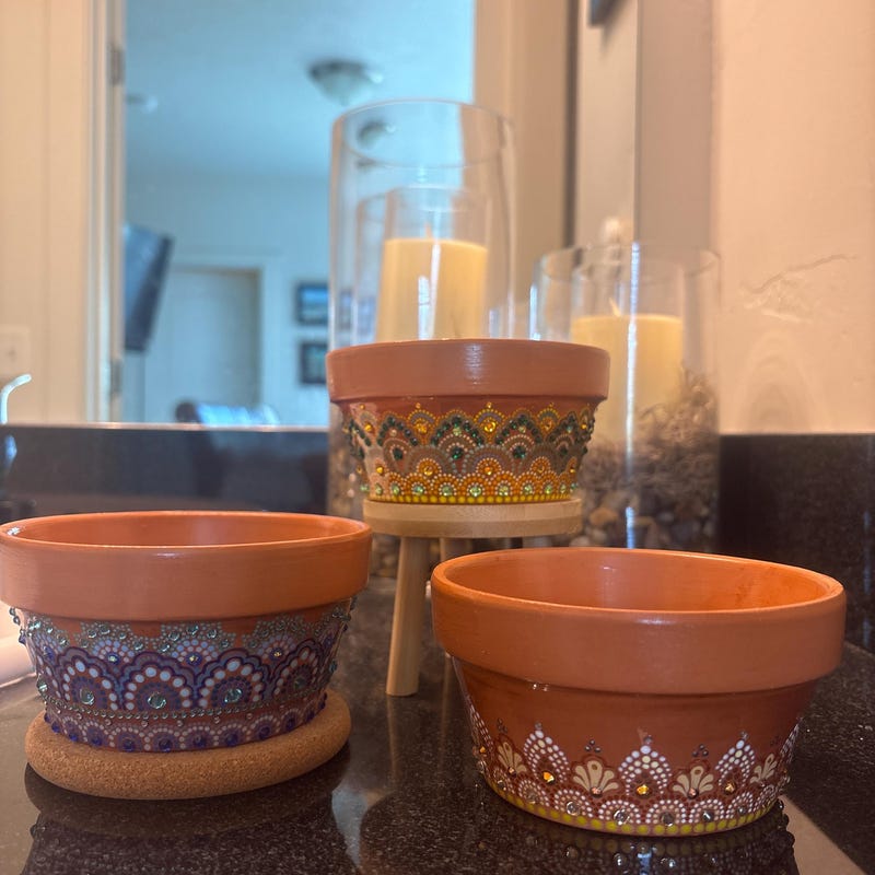 Dot Mandala Pot - Etsy