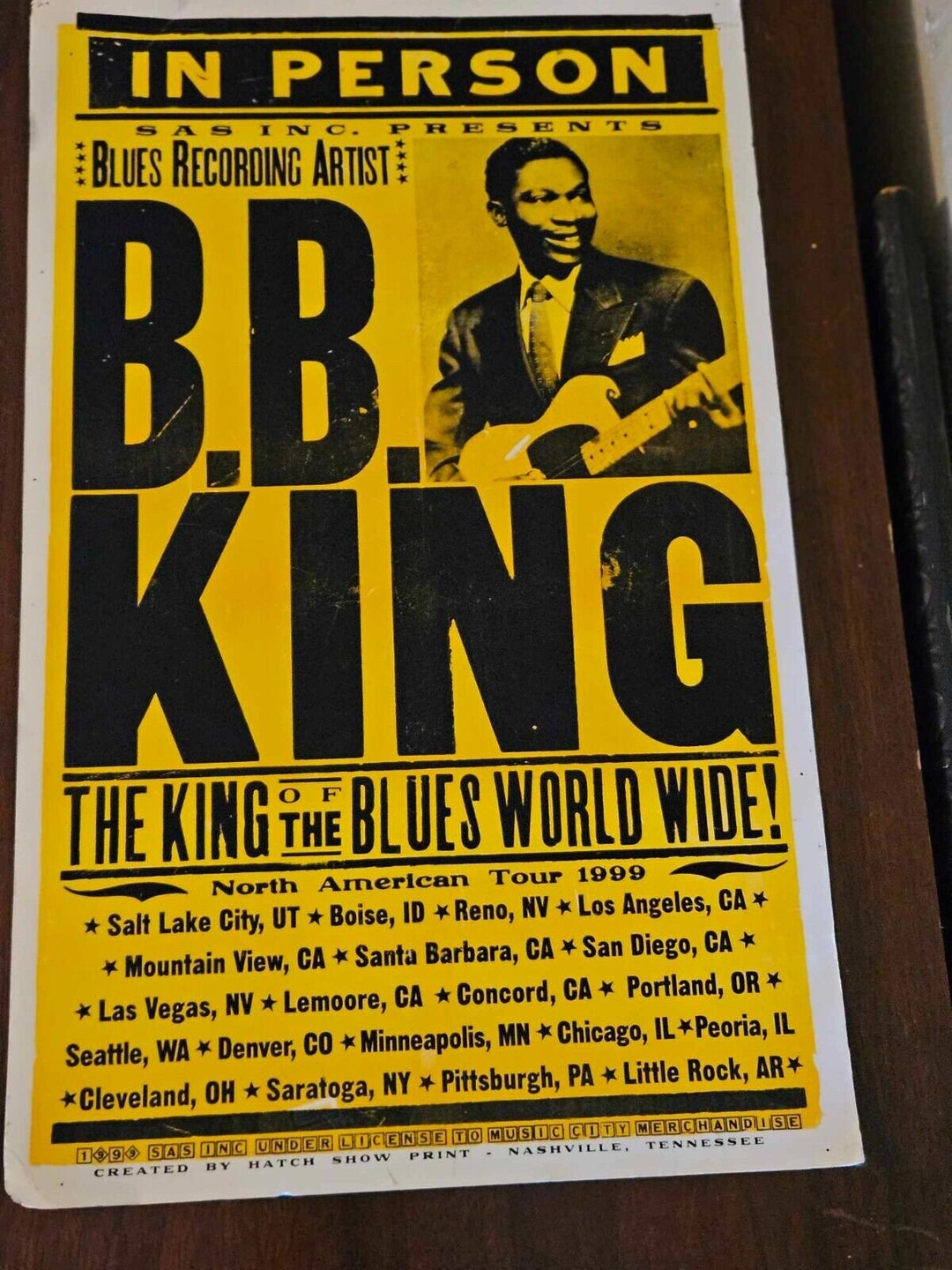 B.B. King’s 1999 North American Tour Poster (VERY Rare) - Etsy