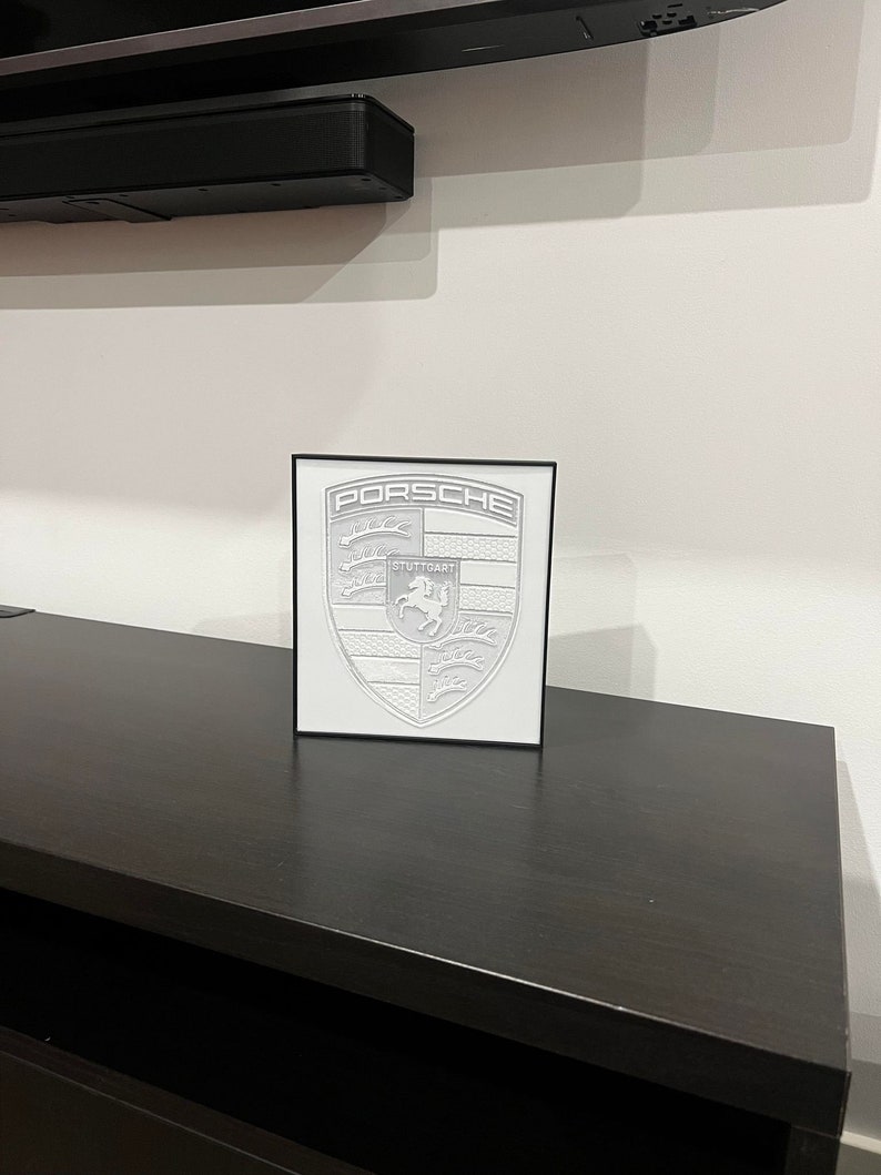 Porsche Logo Lithophane Wall Art LED Lightbox - Etsy