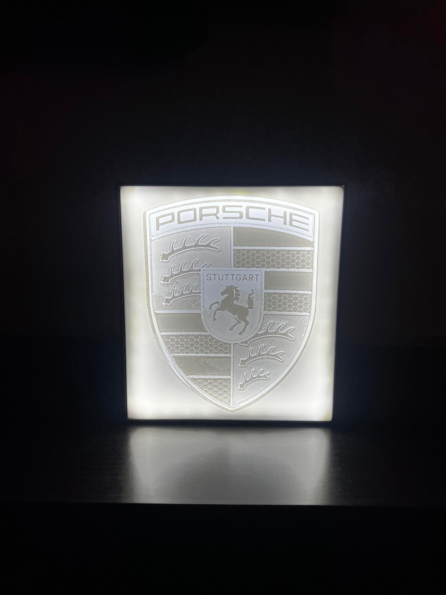 Porsche Logo Lithophane Wall Art LED Lightbox - Etsy