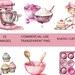 Baking Clipart, Transparent Background, Instant Download, 300 DPI Pink ...