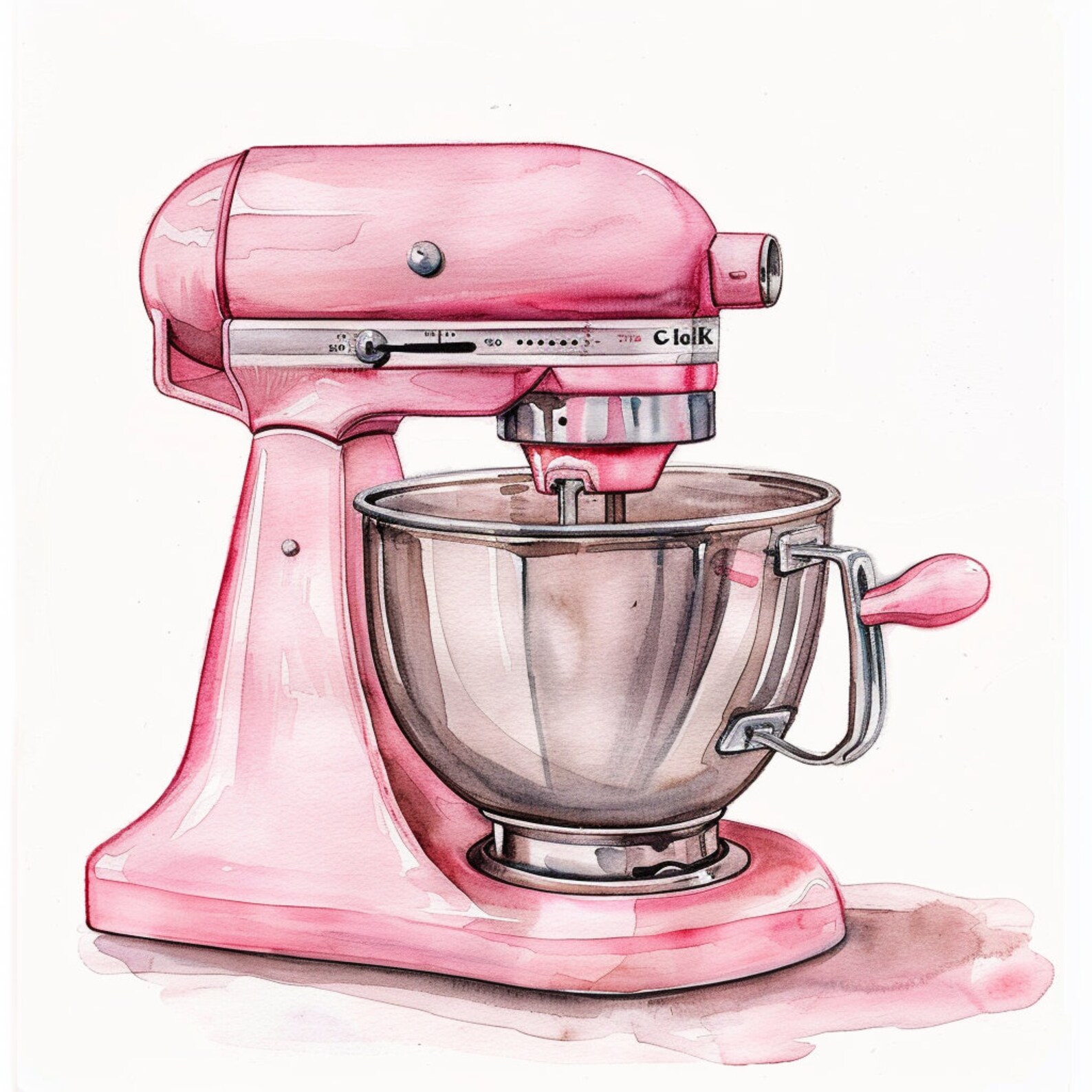 Baking Clipart, Transparent Background, Instant Download, 300 DPI Pink ...