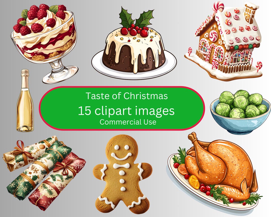 Food Clipart | Holiday Food | Bakery Christmas Cookie | Christmas Food ...
