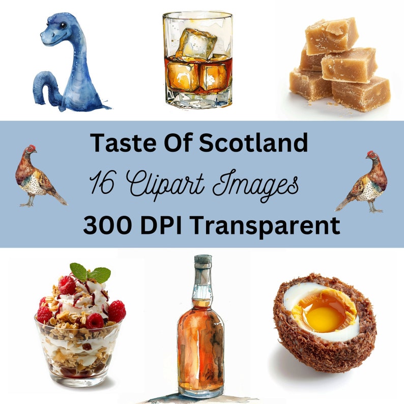 Taste of Scotland Clipart Transparent 300DPI 16 Images Scotland Crafts ...