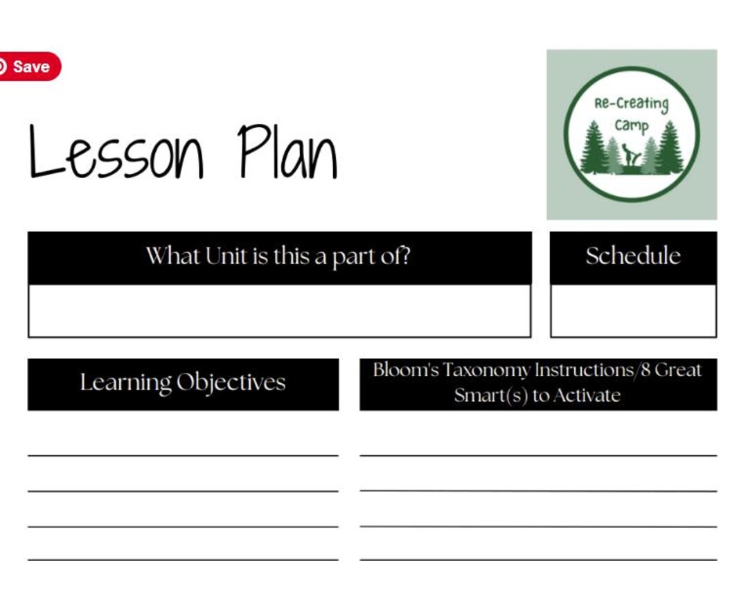 Unit and Lesson Planning Tools - Etsy