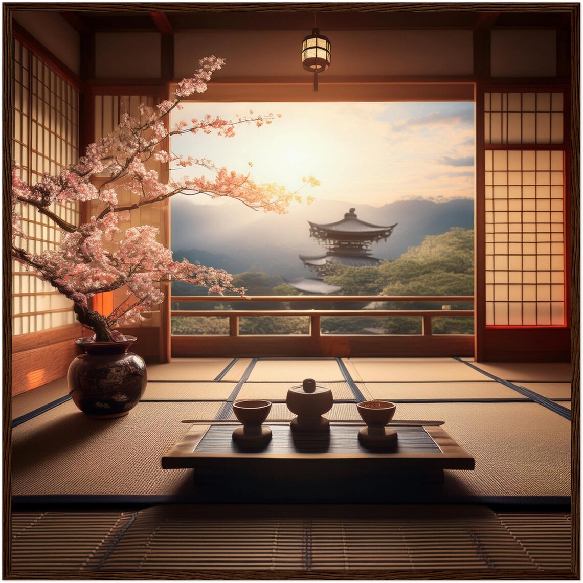 A Traditional Japanese Tea Ceremony - Digital Art Print | Wall Art | AI ...