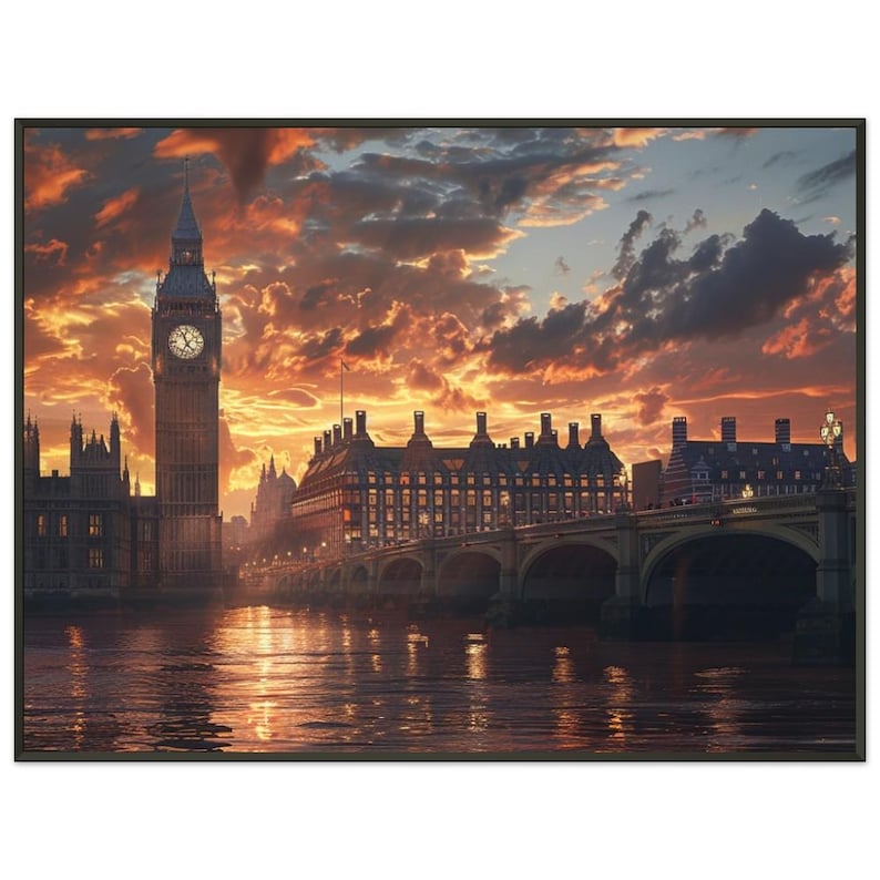 London City Wall Poster London Skyline Art Print British Landmarks ...