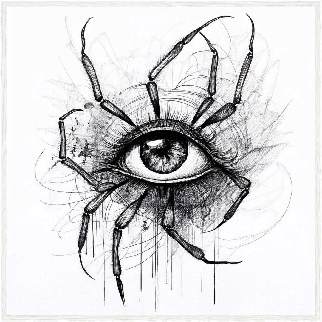 Eye With Spider Legs - Digital Art Print | Wall Art | AI Generated | AI ...