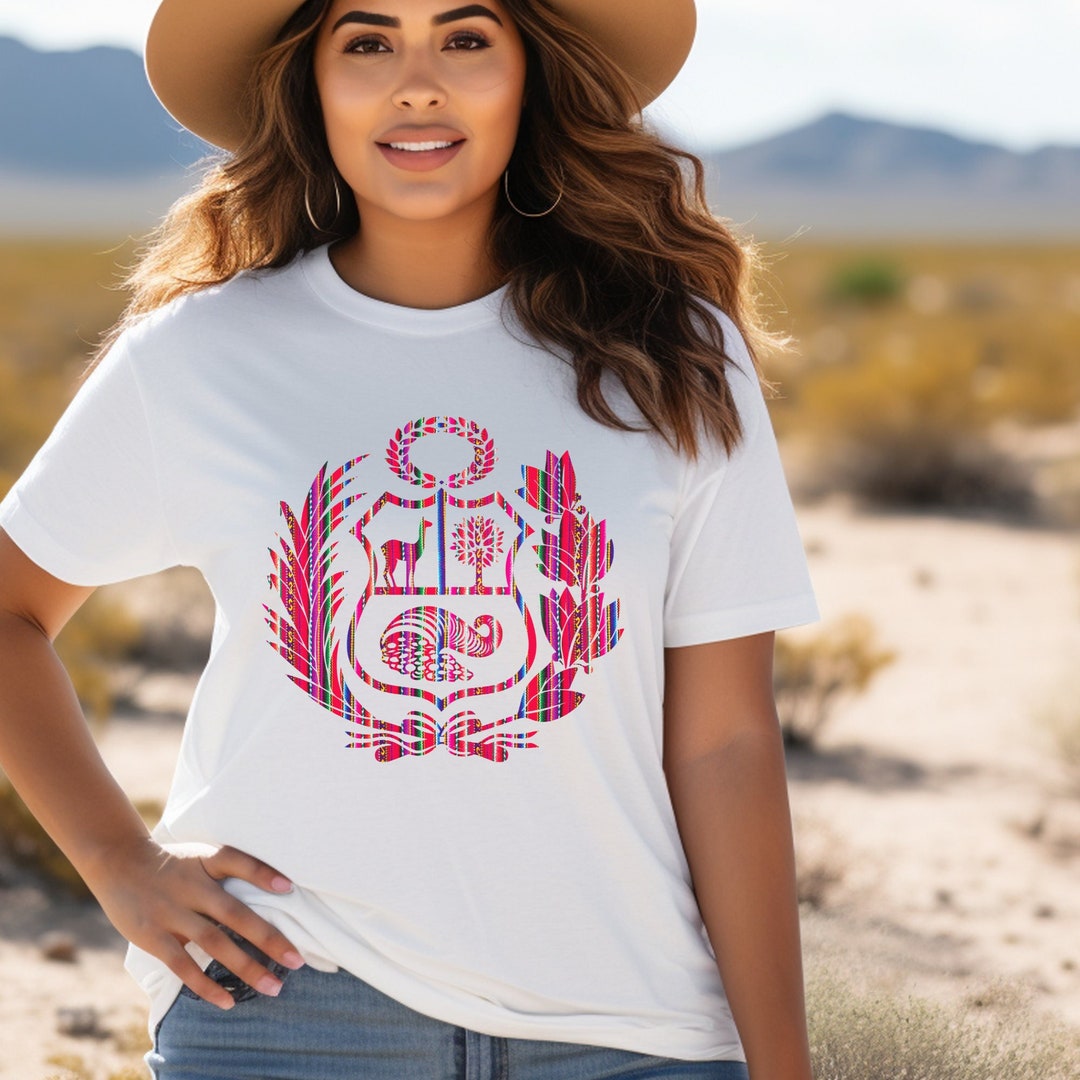 Peruvian Coat of Arms Shirt, Escudo Peruano Andino T-shirt, Peru Crest ...