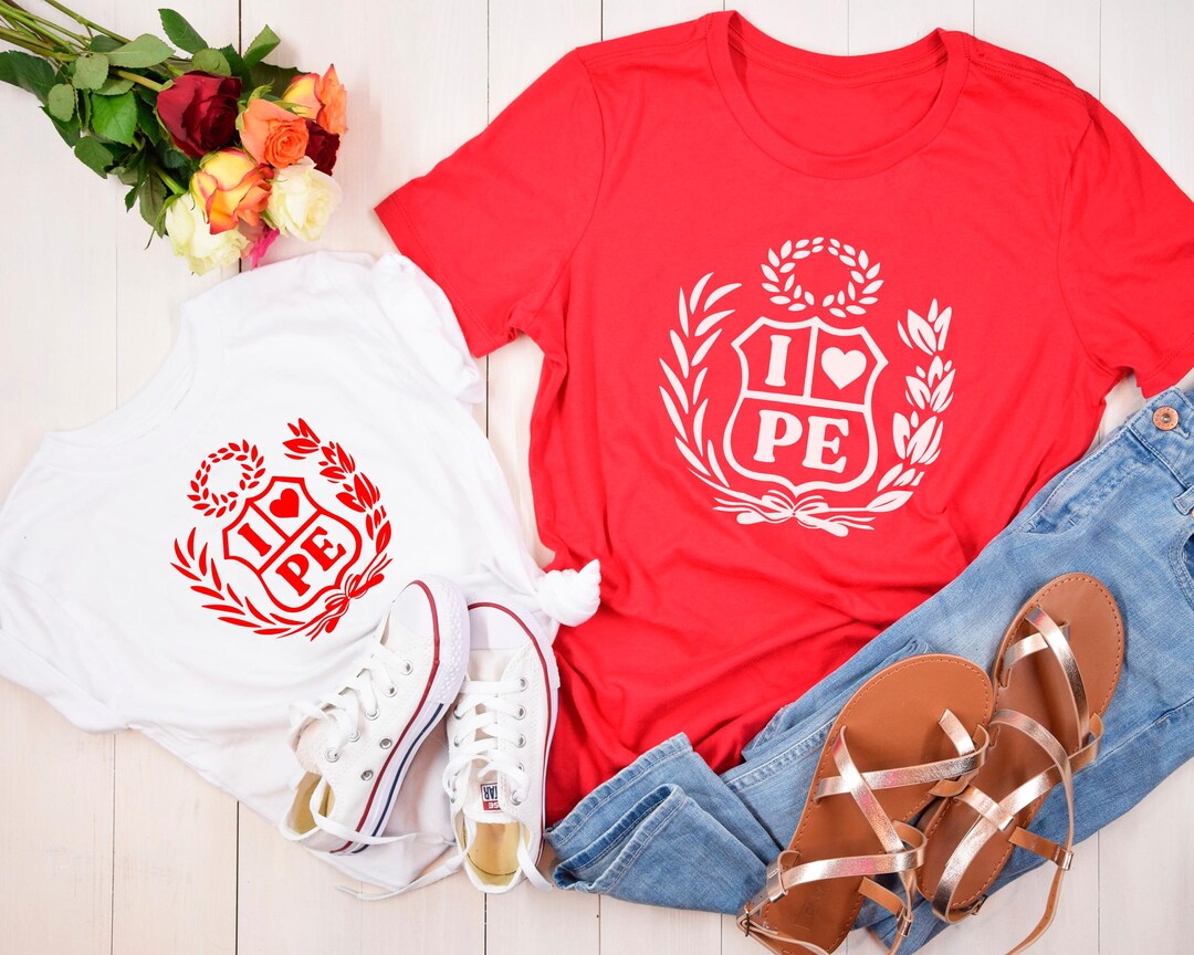 Peru Red Escudo Shirt, Escudo Peruano, I Love Peru Shirt, Peruvian Girl ...