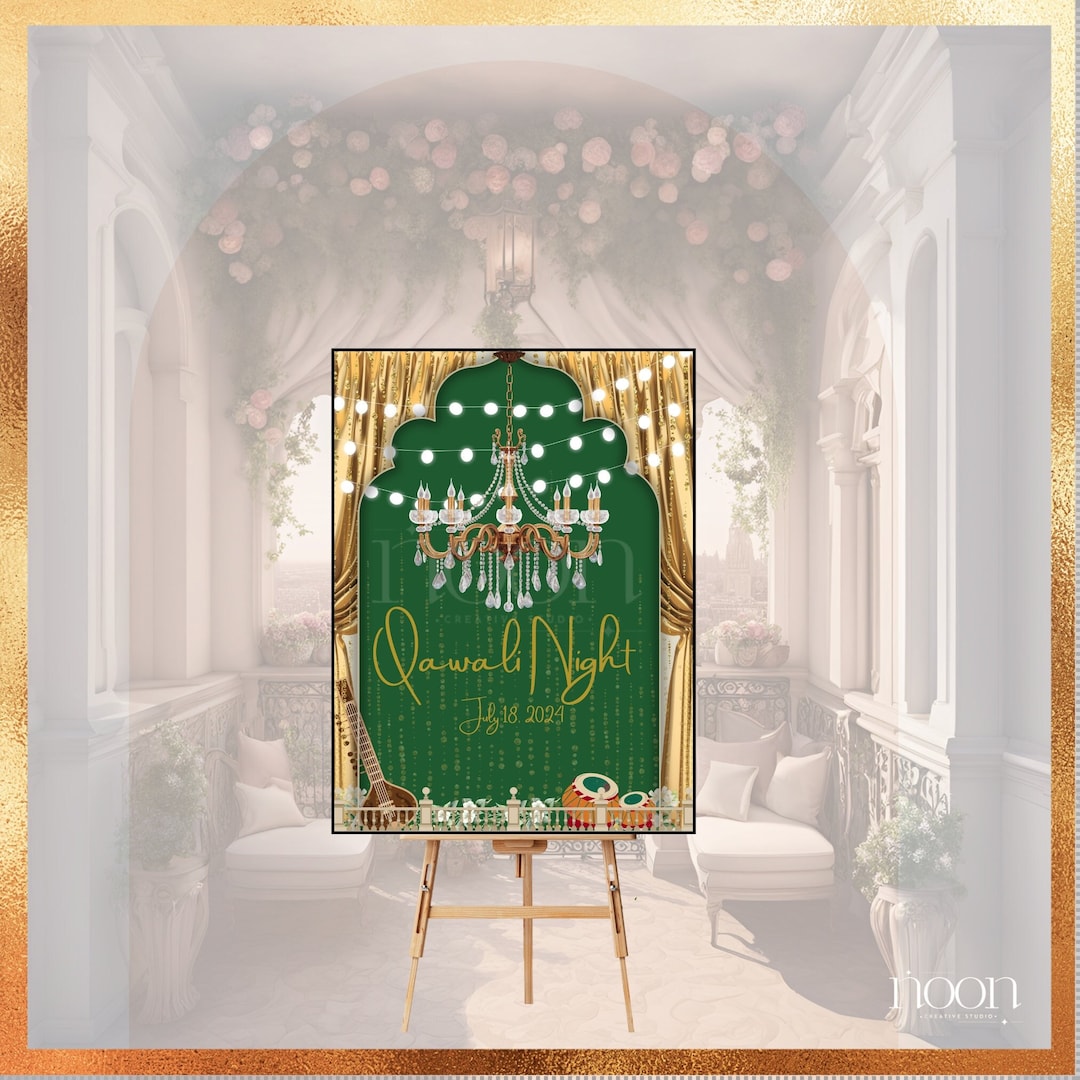 Qawali Night Welcome Sign - Etsy