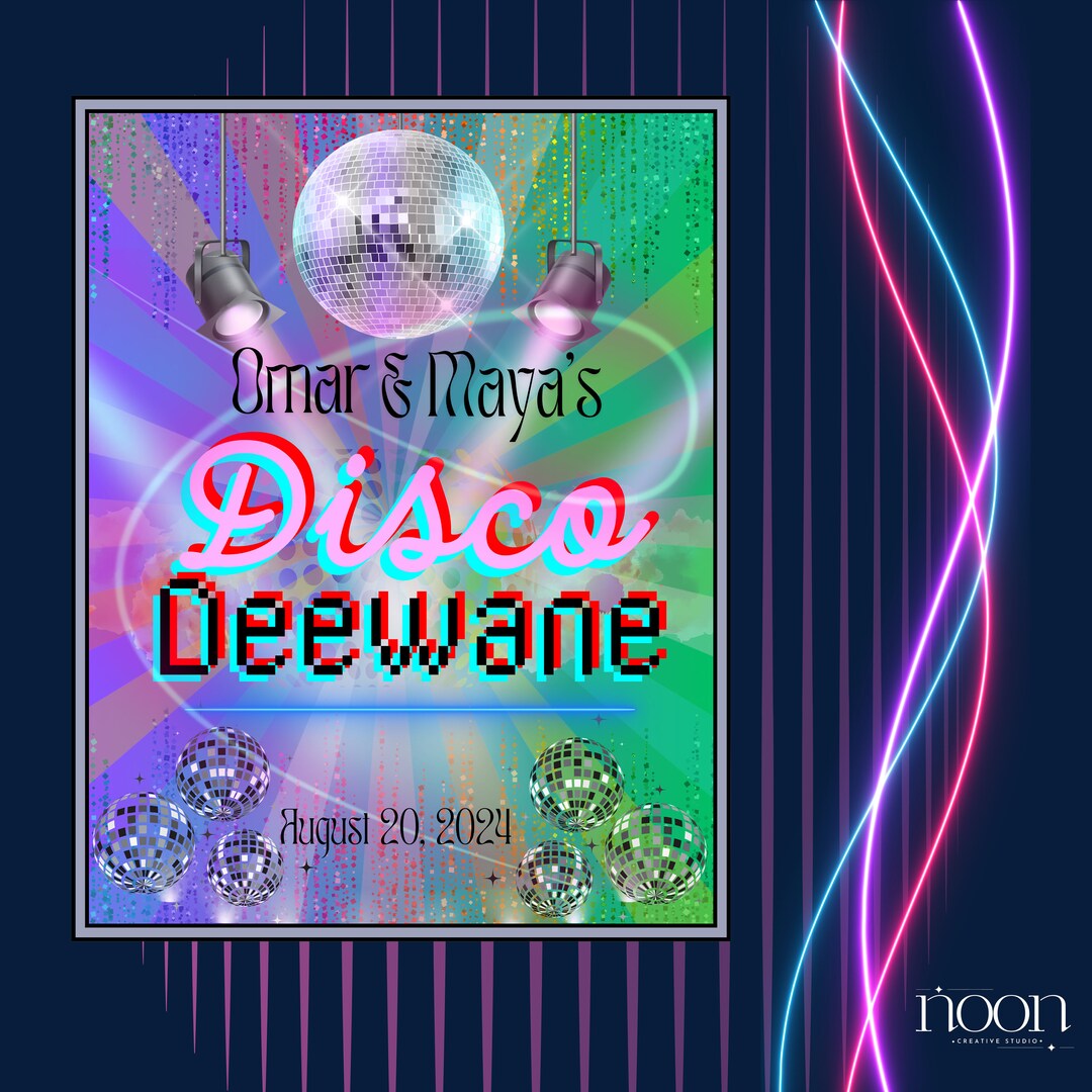 Disco Themed Dholki Welcome Sign - Etsy
