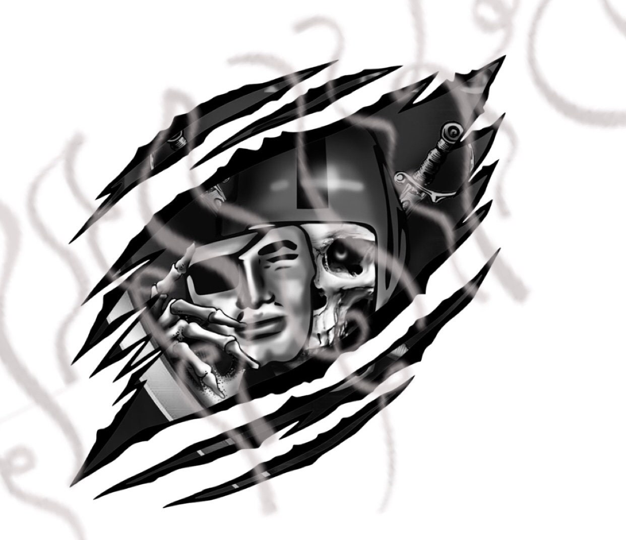 Raiders Png Digital Download Face Off - Etsy