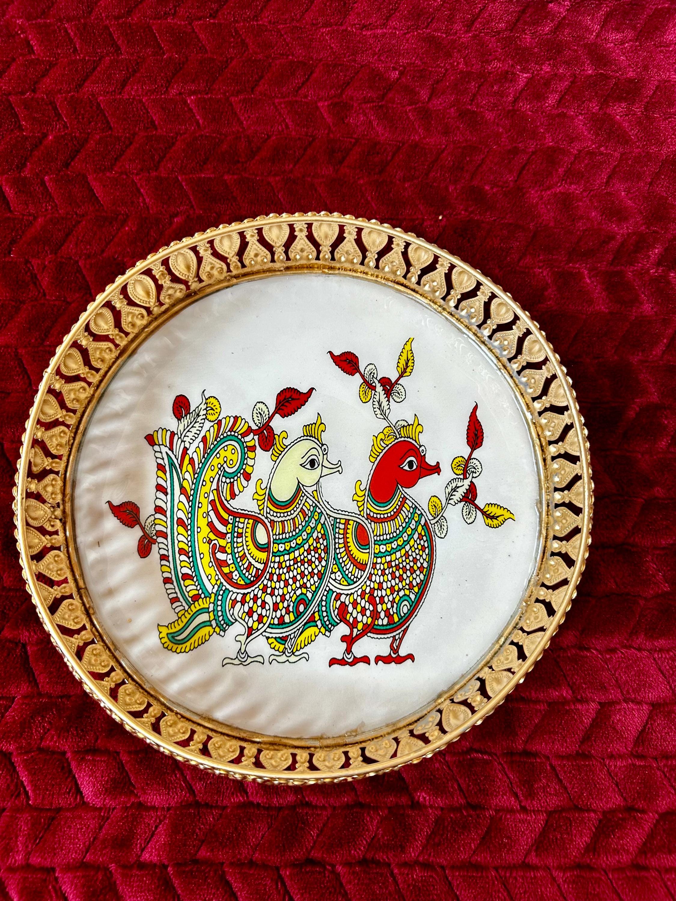Laminated Pichwai Cow Print Round Trays - Etsy
