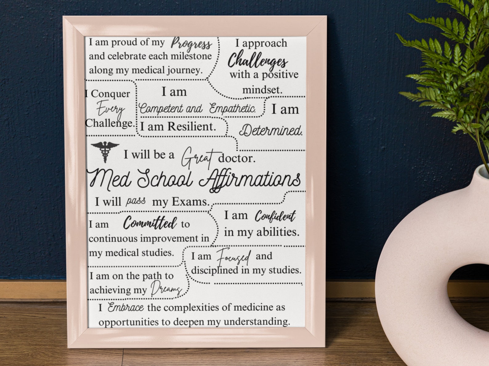 Med-school Daily Affirmations Printable Wall Art Affirmation Poster ...