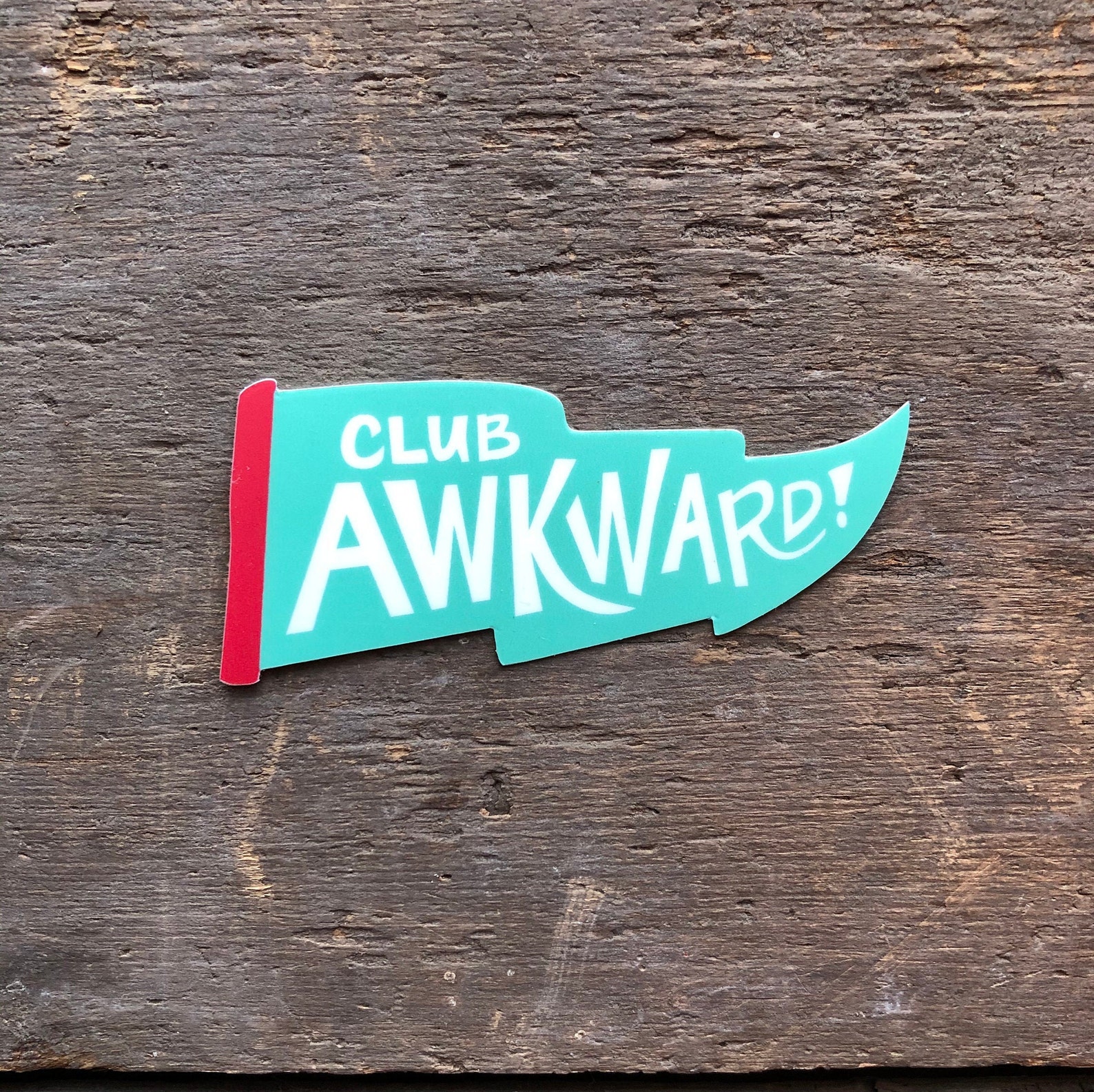 Club Awkward Flag Vinyl Sticker - Etsy