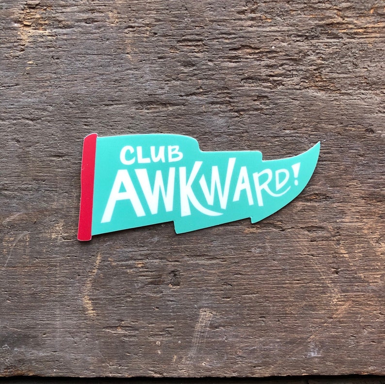 Club Awkward Flag Vinyl Sticker - Etsy