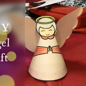 DIY 3D Angel Cone Craft Digital Print Out Christmas Winter Craft ...