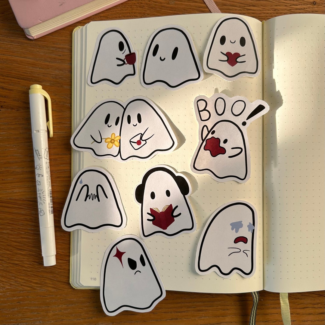Ghost Sticker Pack Cute Ghost Stickers Spooky Stickers Halloween ...