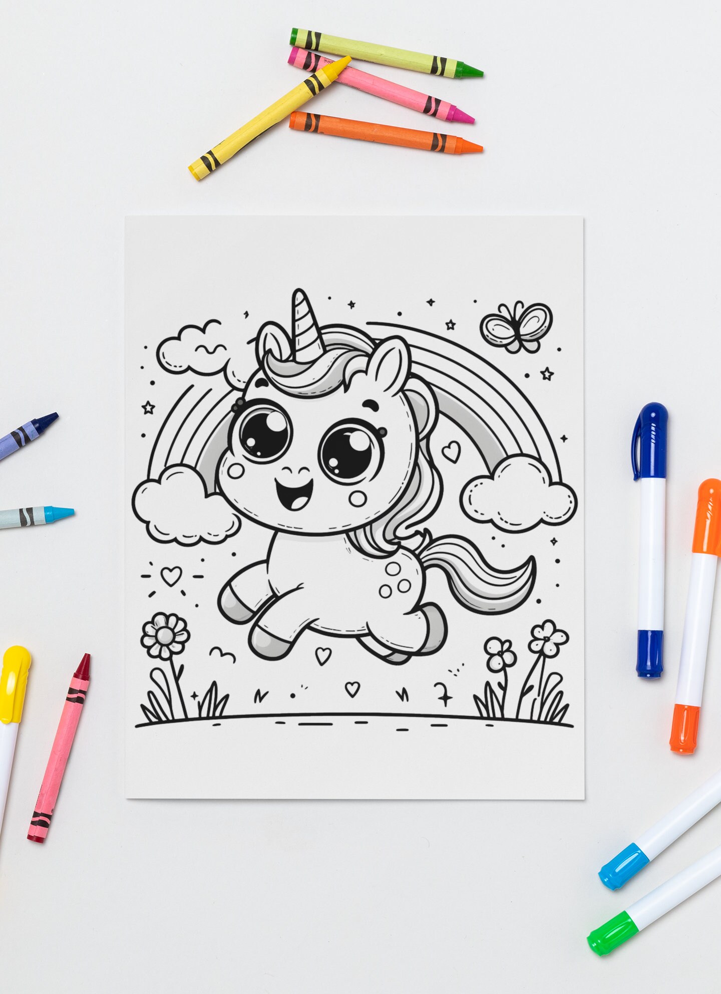 Whimsical Unicorn & Rainbow Coloring Pages for Kids - Enchanting 10 ...