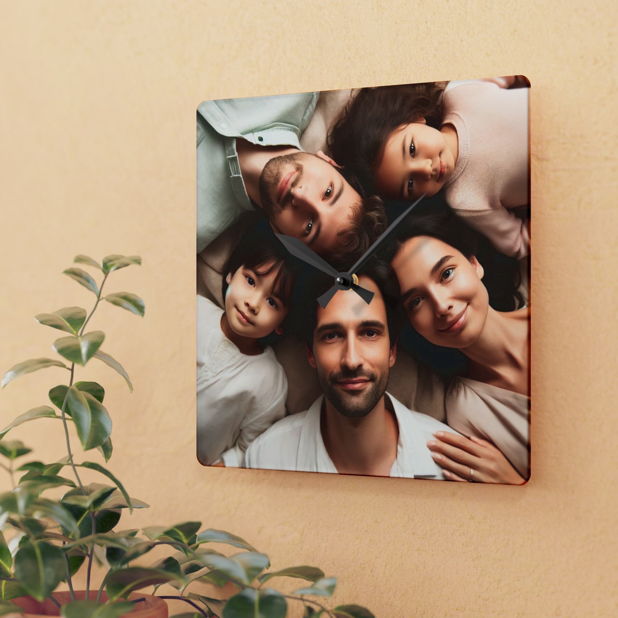 Personalized Photo Clock Custom Acrylic Wall Clock With Your Picture ...