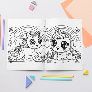 Whimsical Unicorn & Rainbow Coloring Pages for Kids - Enchanting 10 ...